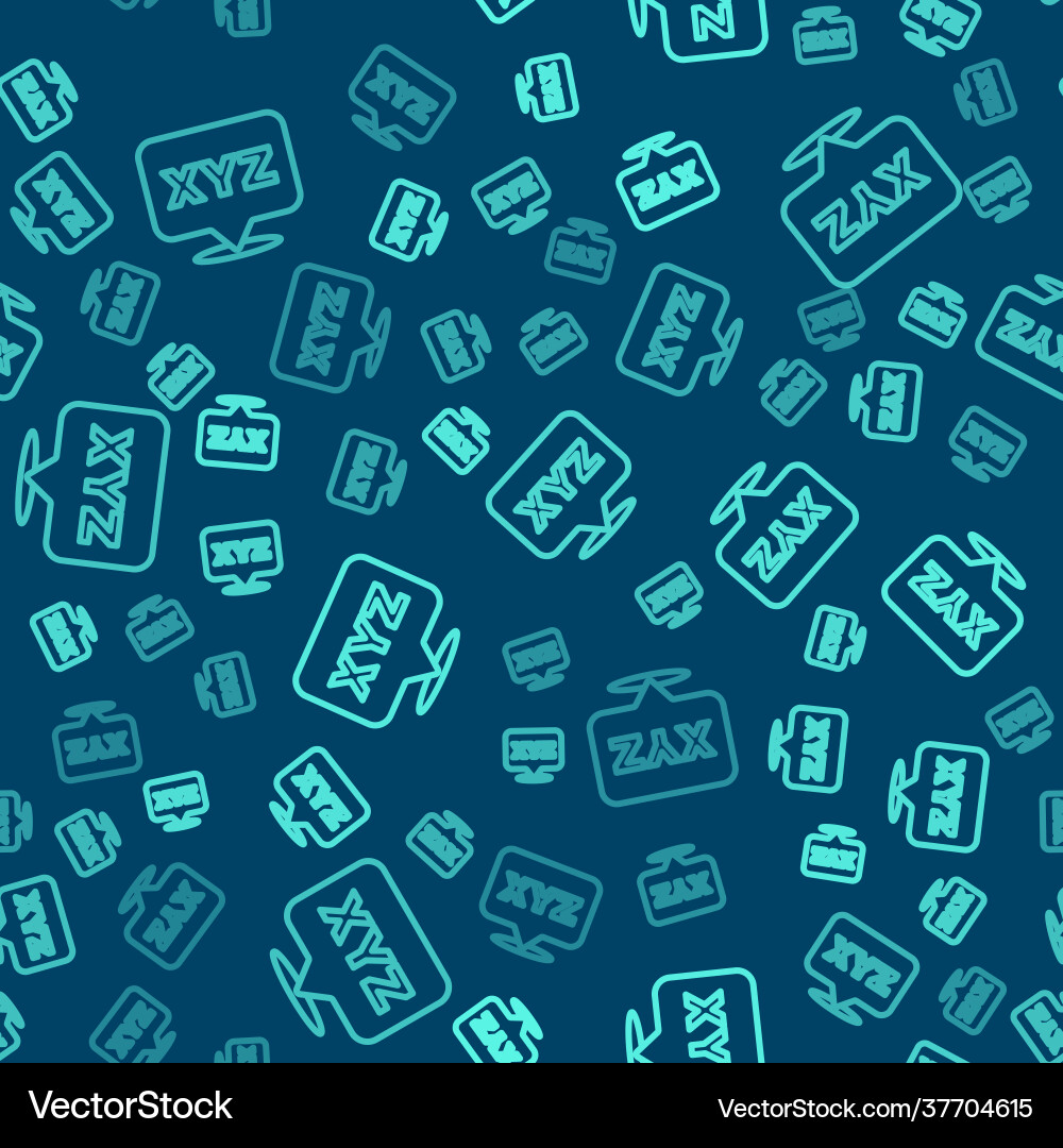 Green line xyz coordinate system icon isolated Vector Image