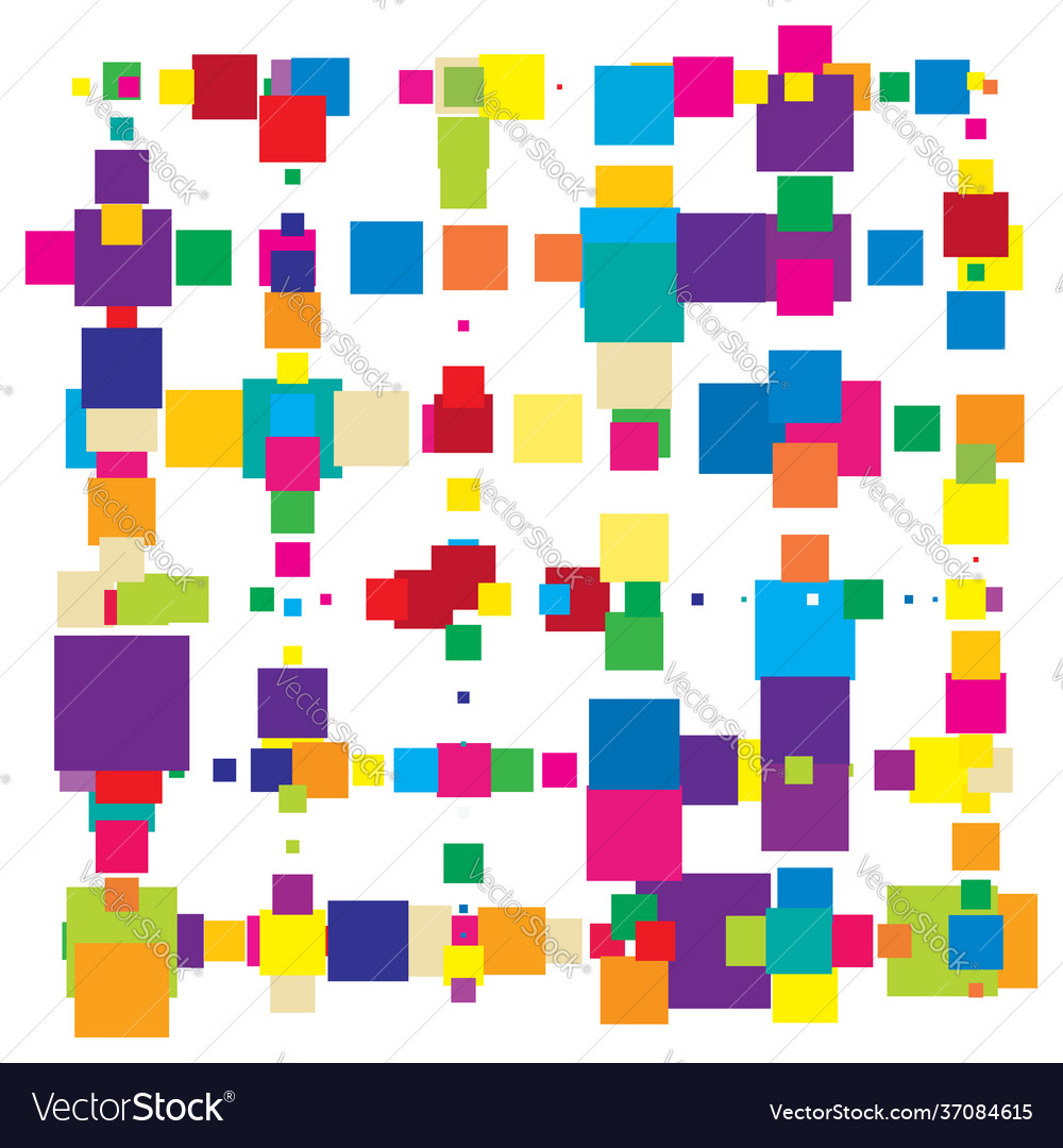Random squares blocks pattern Royalty Free Vector Image