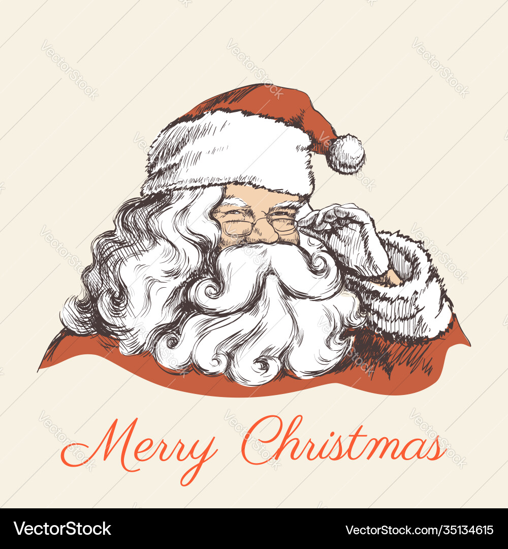 Smiling santa claus portrait Royalty Free Vector Image