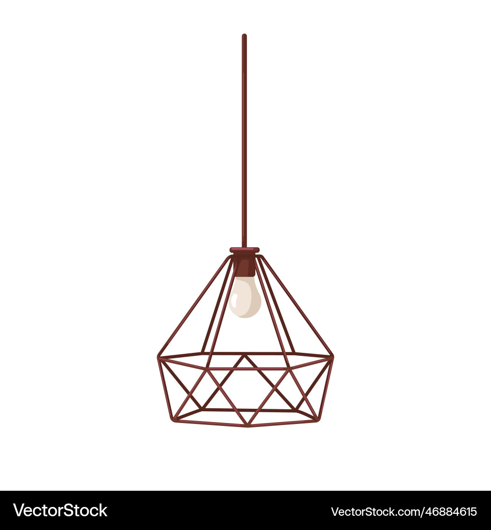 Suspended ceiling lamp electric pendant light Vector Image