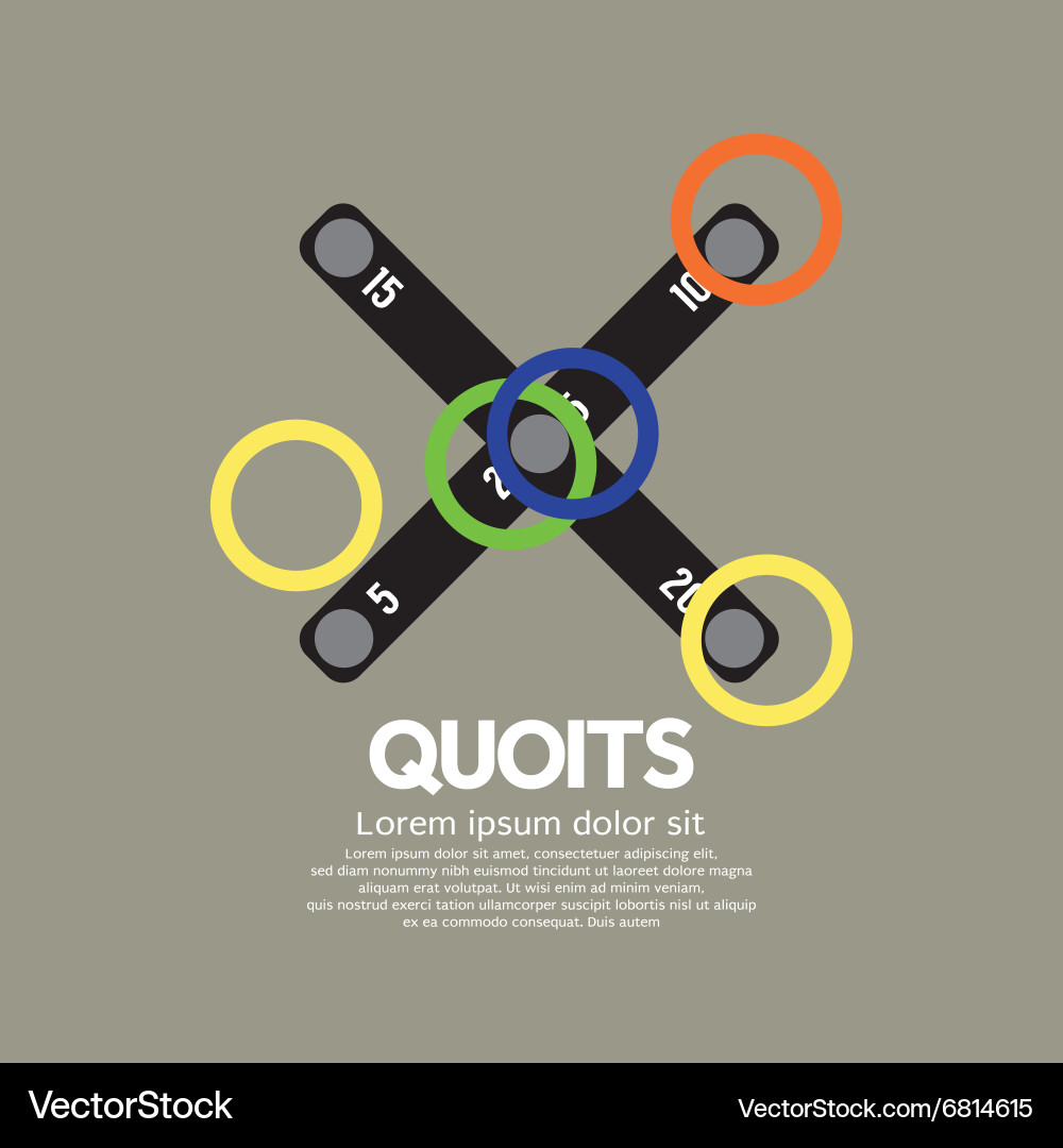 Top view of quoits Royalty Free Vector Image - VectorStock