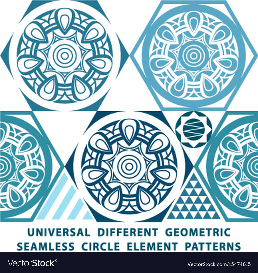 Universal different seamless patterns tiling Vector Image