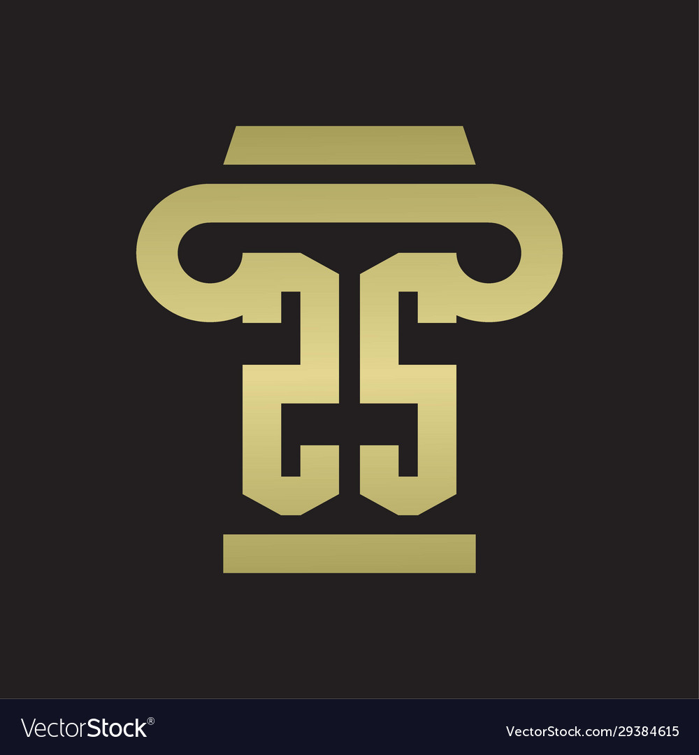 Zs logo monogram with pillar style design Vector Image
