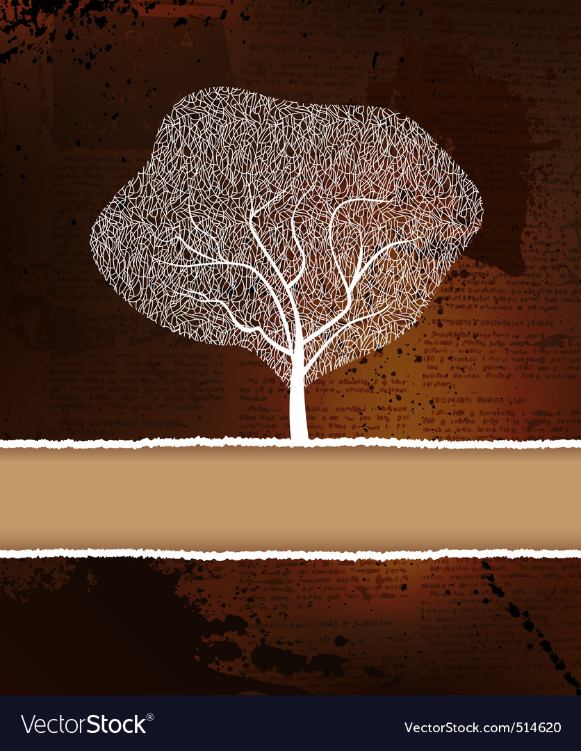 Background with tree Royalty Free Vector Image