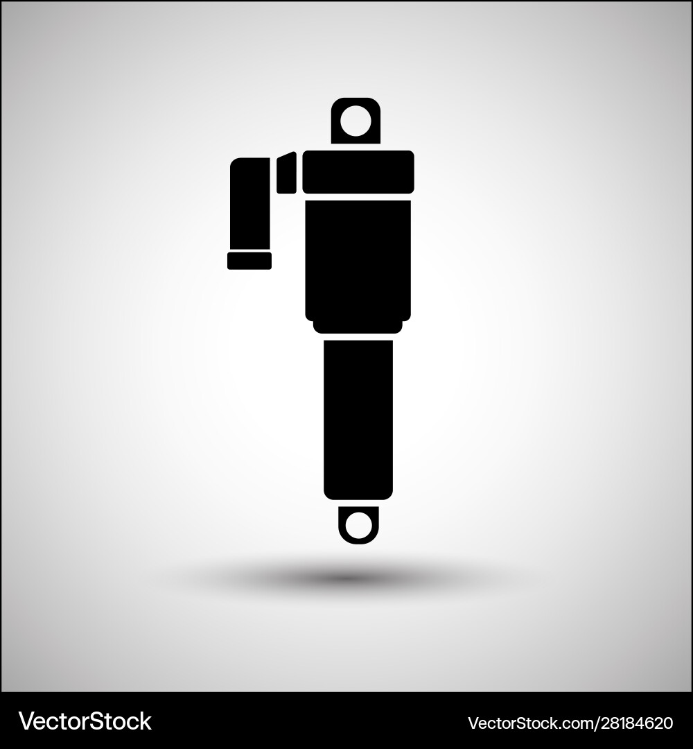 Bicycle rear shox accessories icon Royalty Free Vector Image
