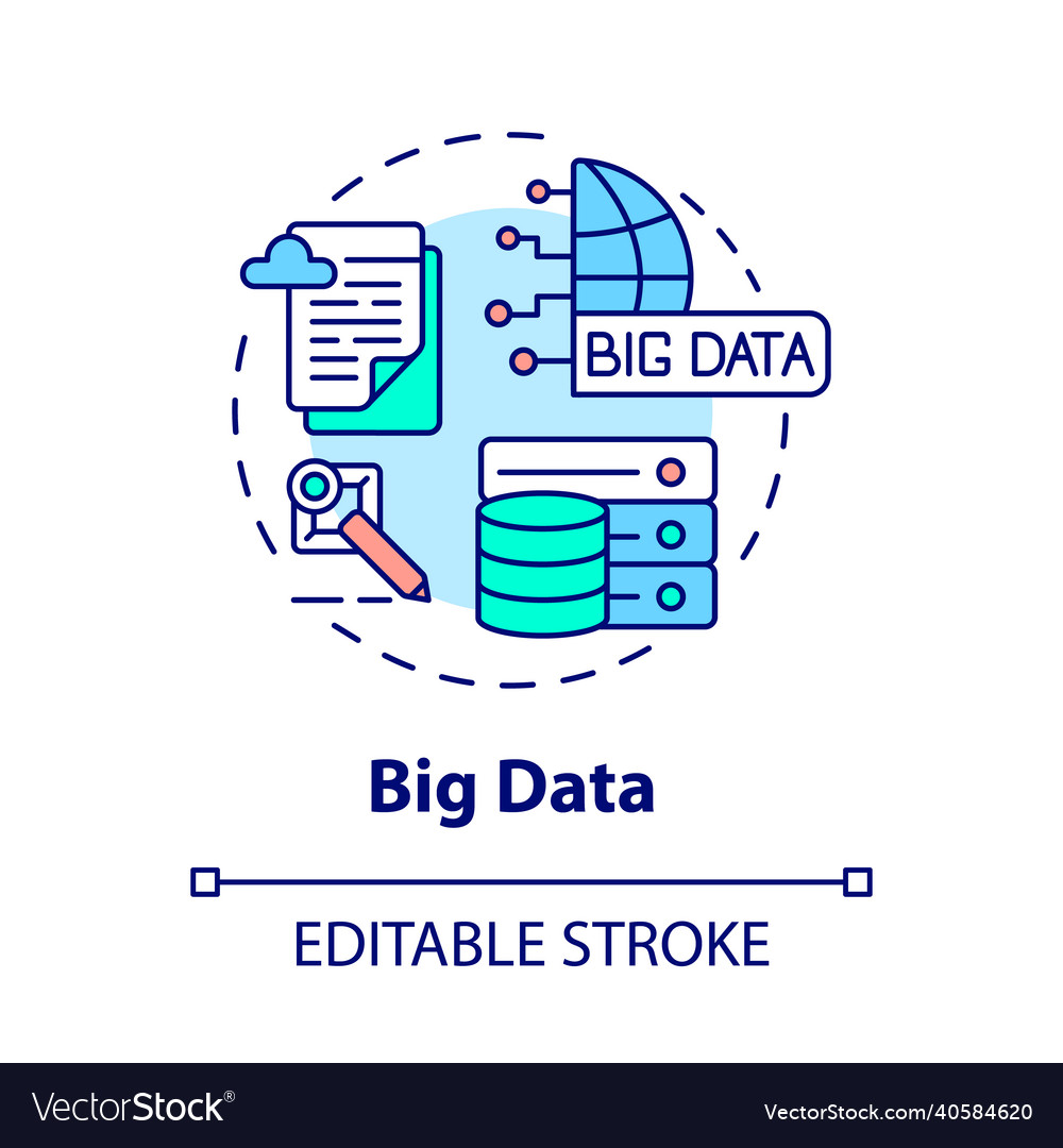 Big data concept icon Royalty Free Vector Image Big data concept icon Royalty Free Vector Image