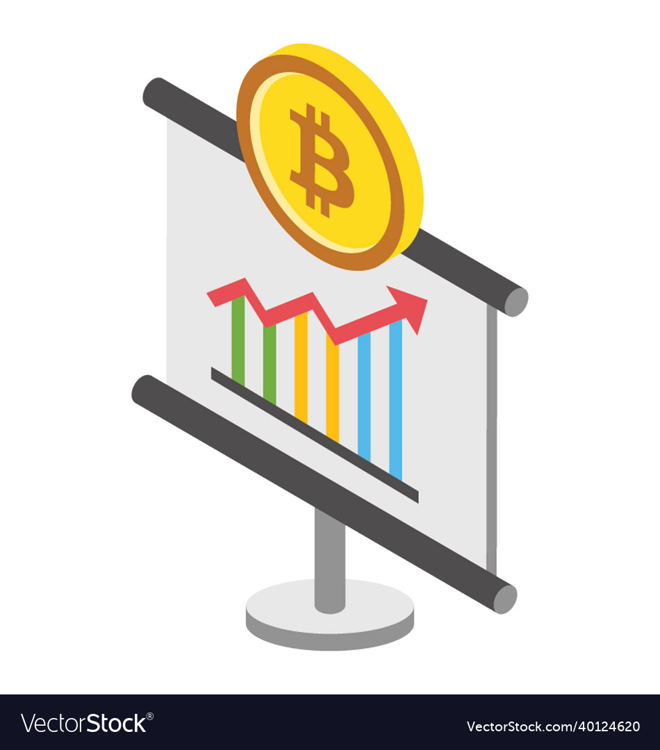 Bitcoin graph Royalty Free Vector Image - VectorStock