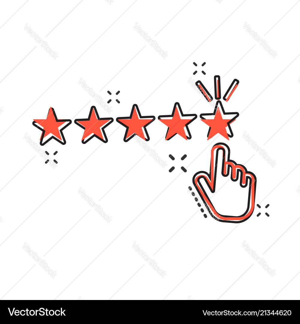 Cartoon customer reviews user feedback icon in Vector Image