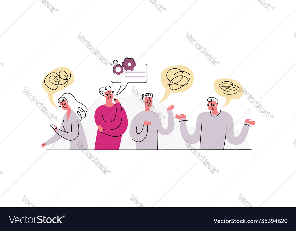 Discussion problem solving Royalty Free Vector Image