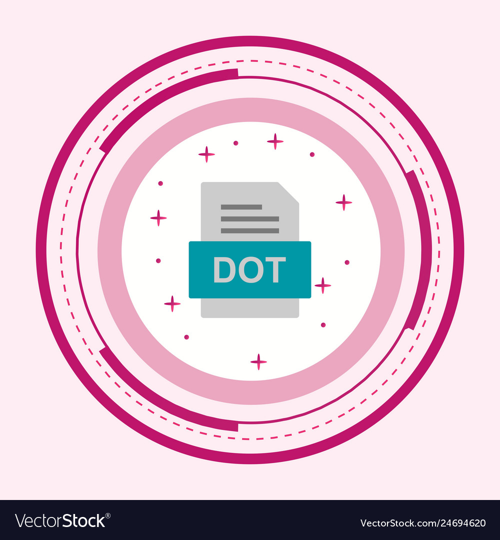 Dot file document icon Royalty Free Vector Image