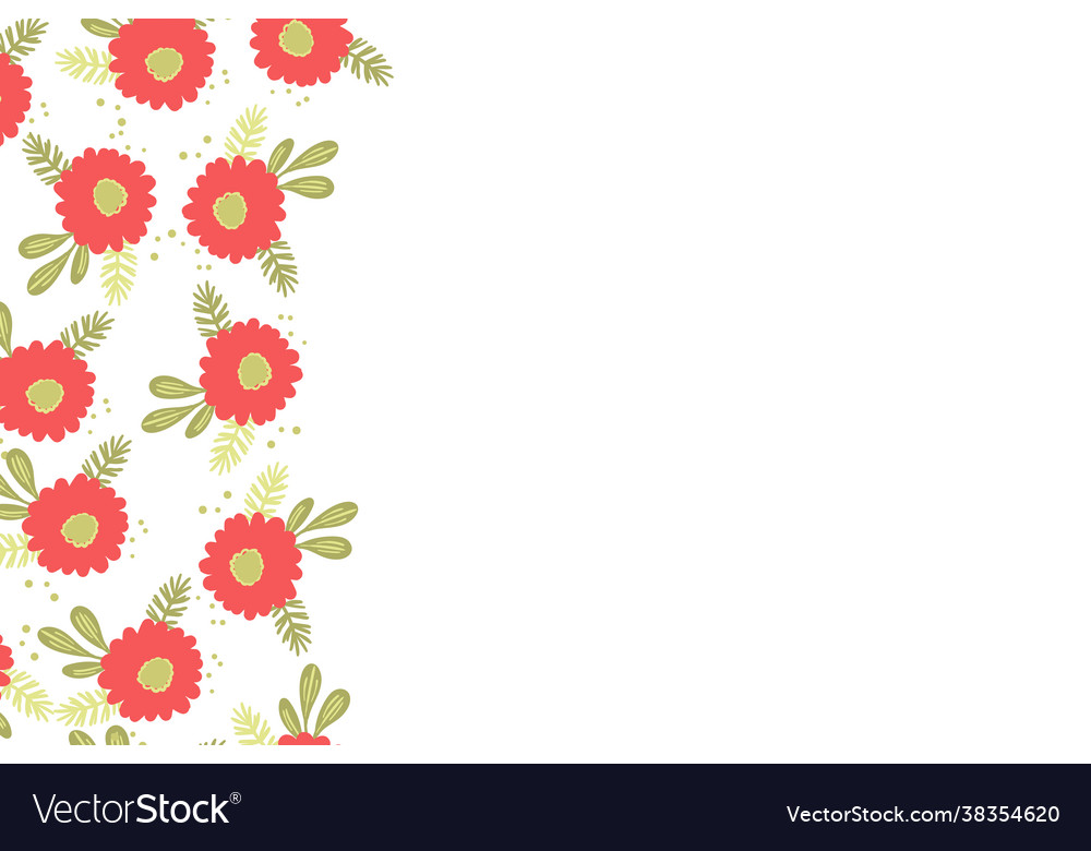 Floral frame based on traditional folk art Vector Image