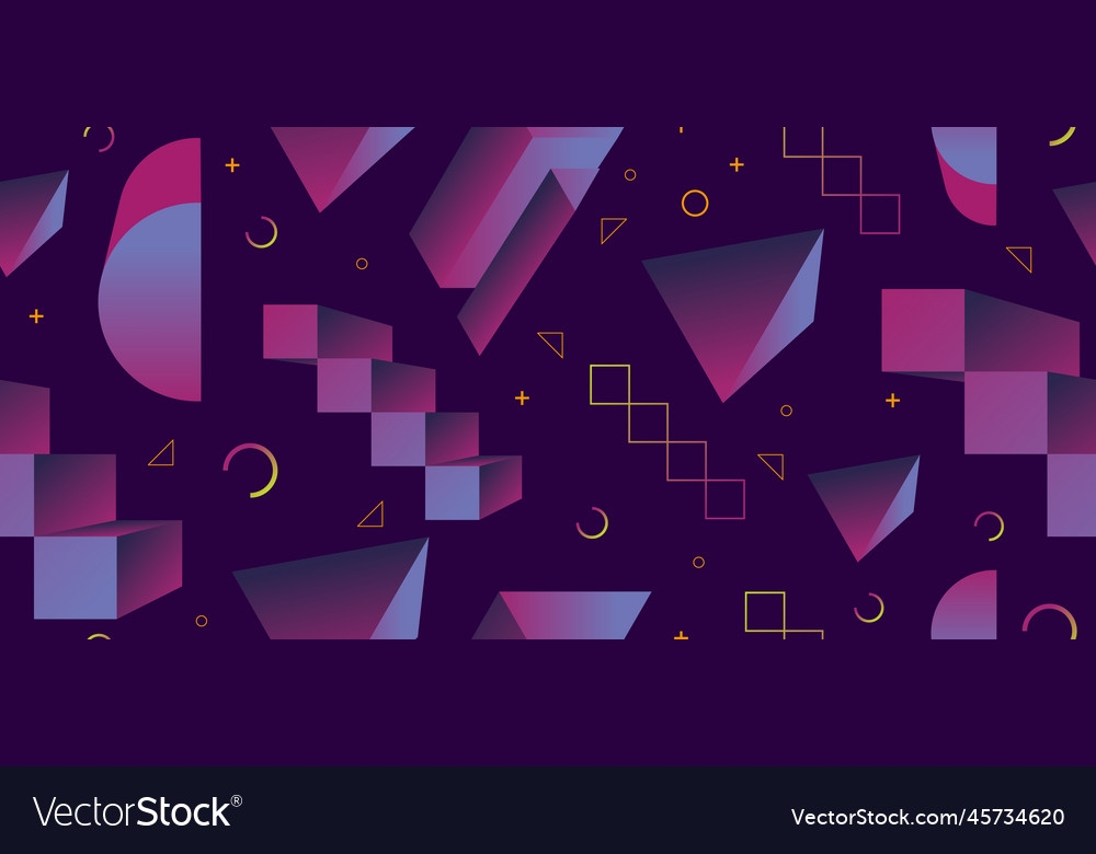 Geometric trendy 3d seamless pattern background Vector Image Geometric trendy 3d seamless pattern background Vector Image