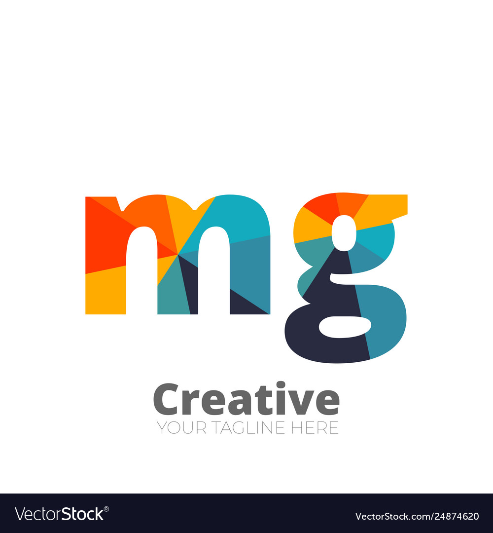 Initial letter rounded design logo - elements Vector Image