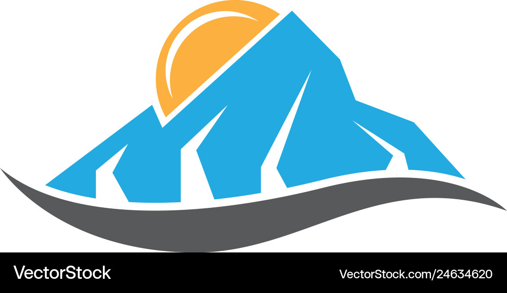 Mountain symbol Royalty Free Vector Image - VectorStock