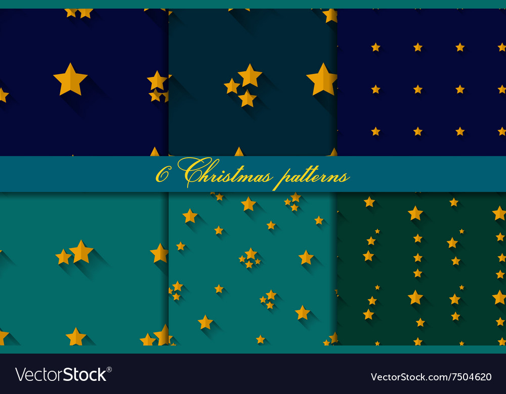 Seamless starry patterns Royalty Free Vector Image
