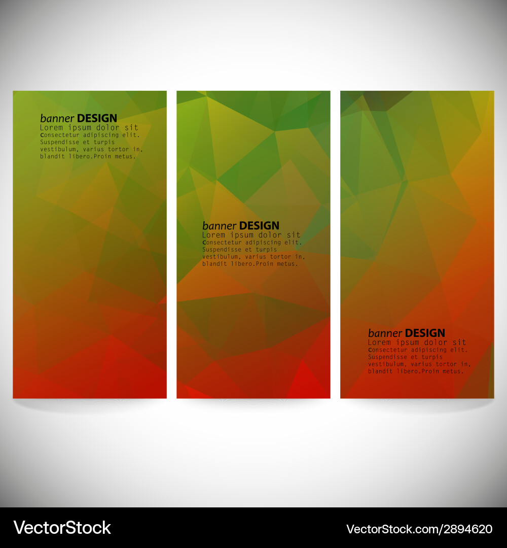 Set of vertical banners abstract background Vector Image