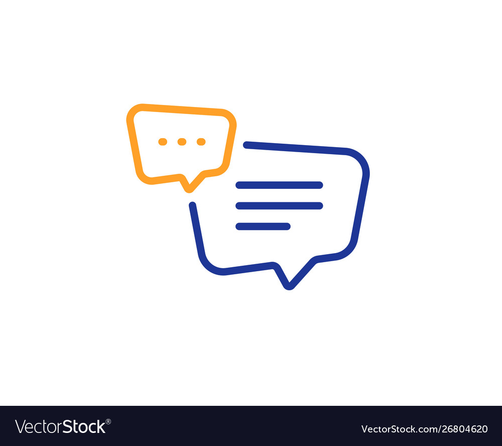 Text message line icon chat comment sign speech Vector Image