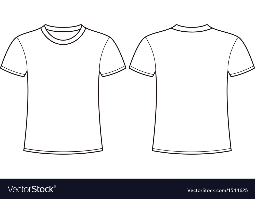 Blank t-shirt template front and back Royalty Free Vector Blank t-shirt template front and back Royalty Free Vector