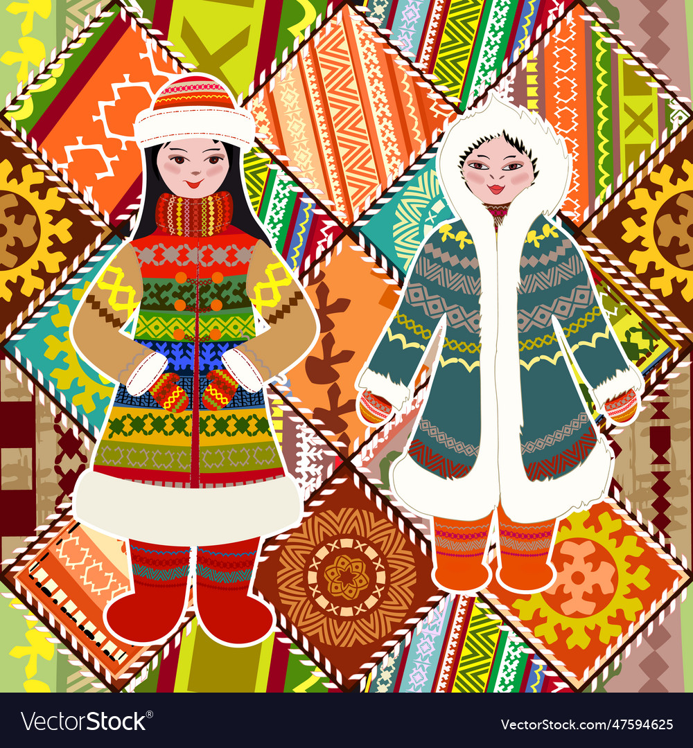 Colorful patchwork seamless pattern with Vector Image