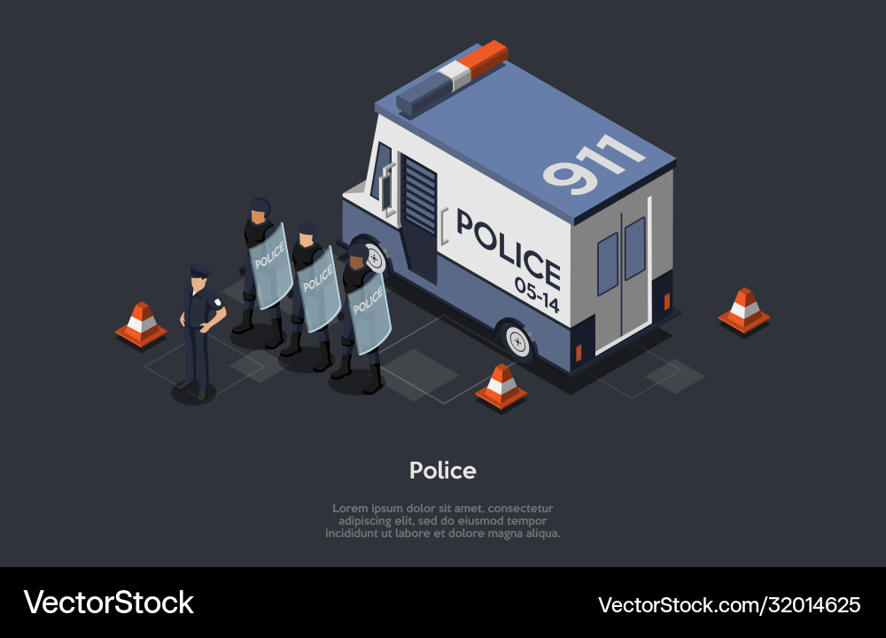 Concept of protection population authoritarian Vector Image