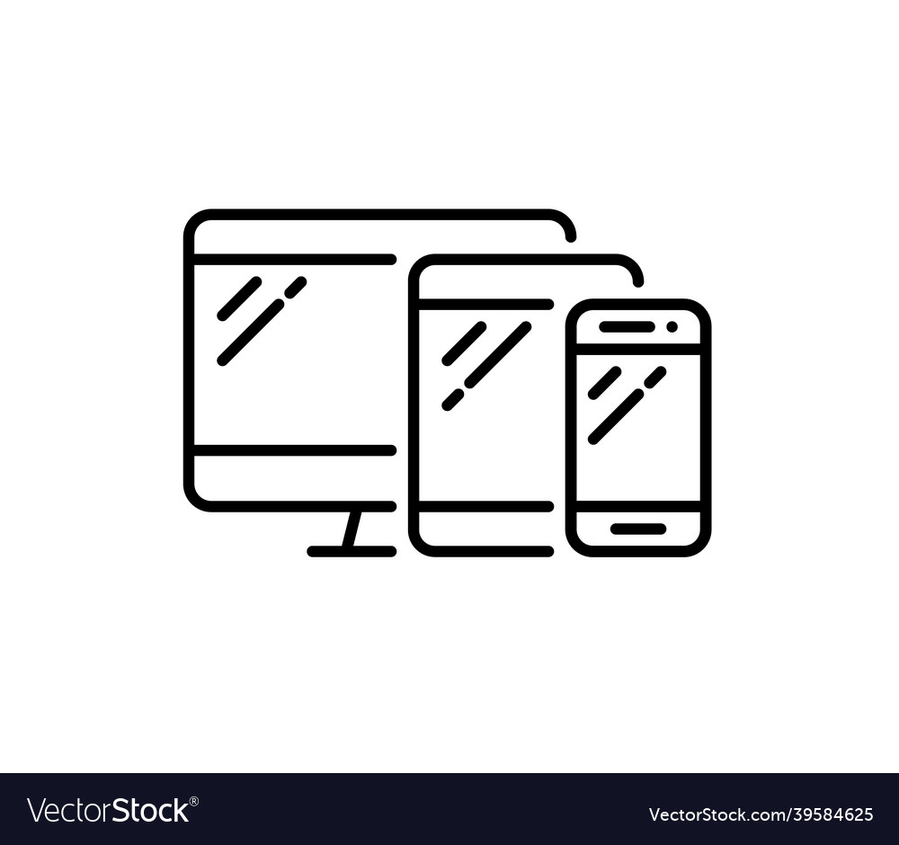 Cross device targeting and testing desktop Vector Image