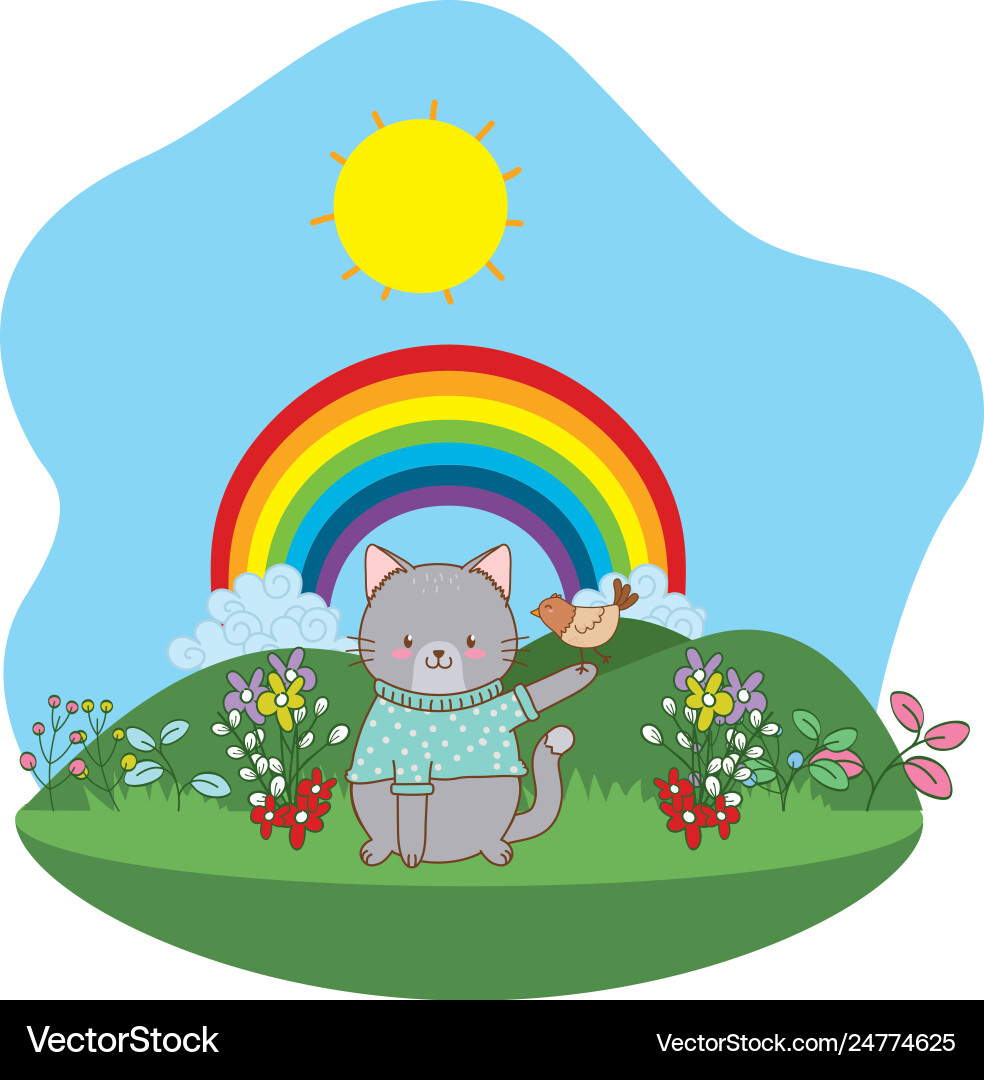 Cute littles animals cartoon Royalty Free Vector Image