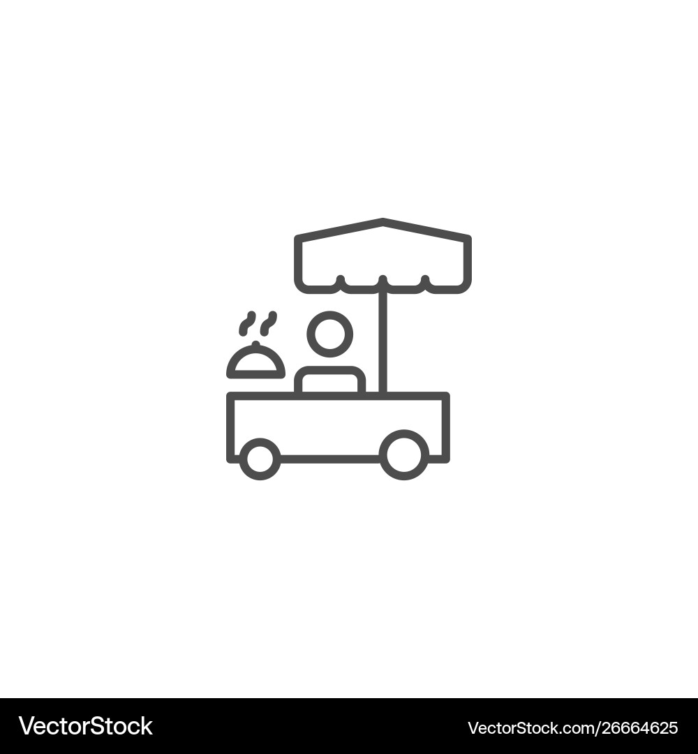 Food kiosk icon Royalty Free Vector Image - VectorStock