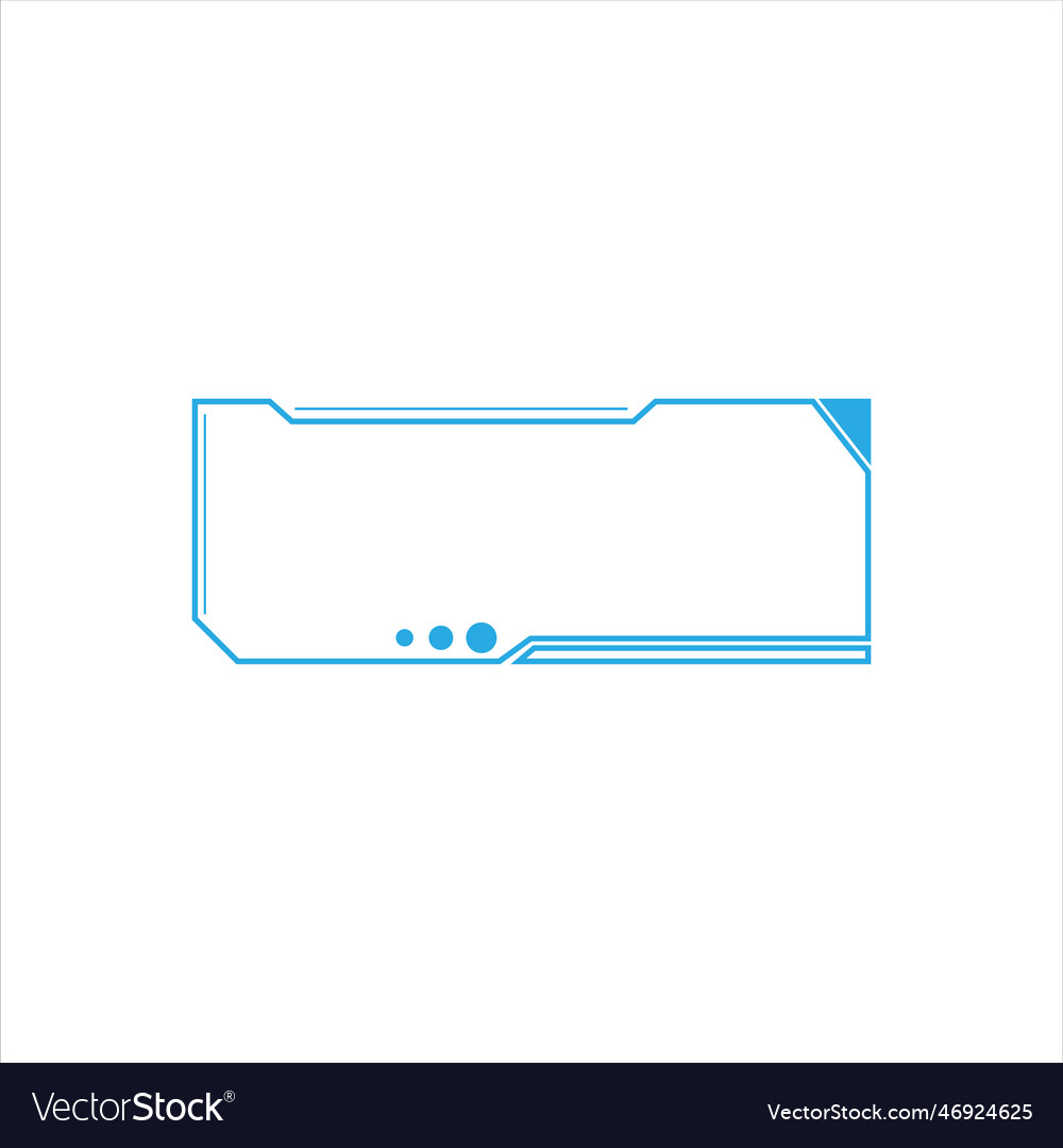 Futuristic button frame Royalty Free Vector Image