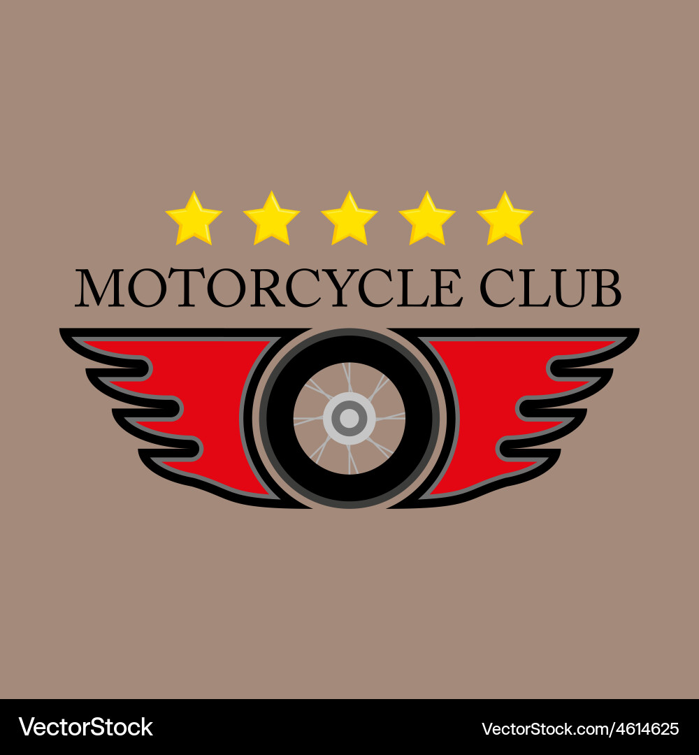 Motorcycle club logo on white background Vector Image