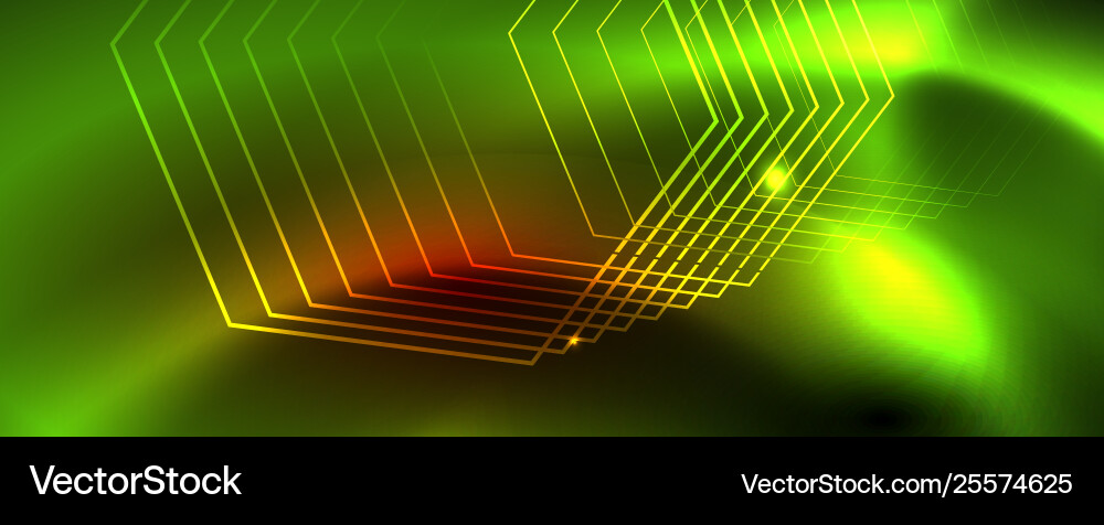 Neon glowing techno lines hi-tech futuristic Vector Image