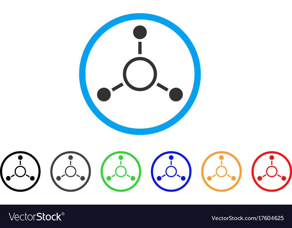 Radial structure rounded icon Royalty Free Vector Image Radial structure rounded icon Royalty Free Vector Image
