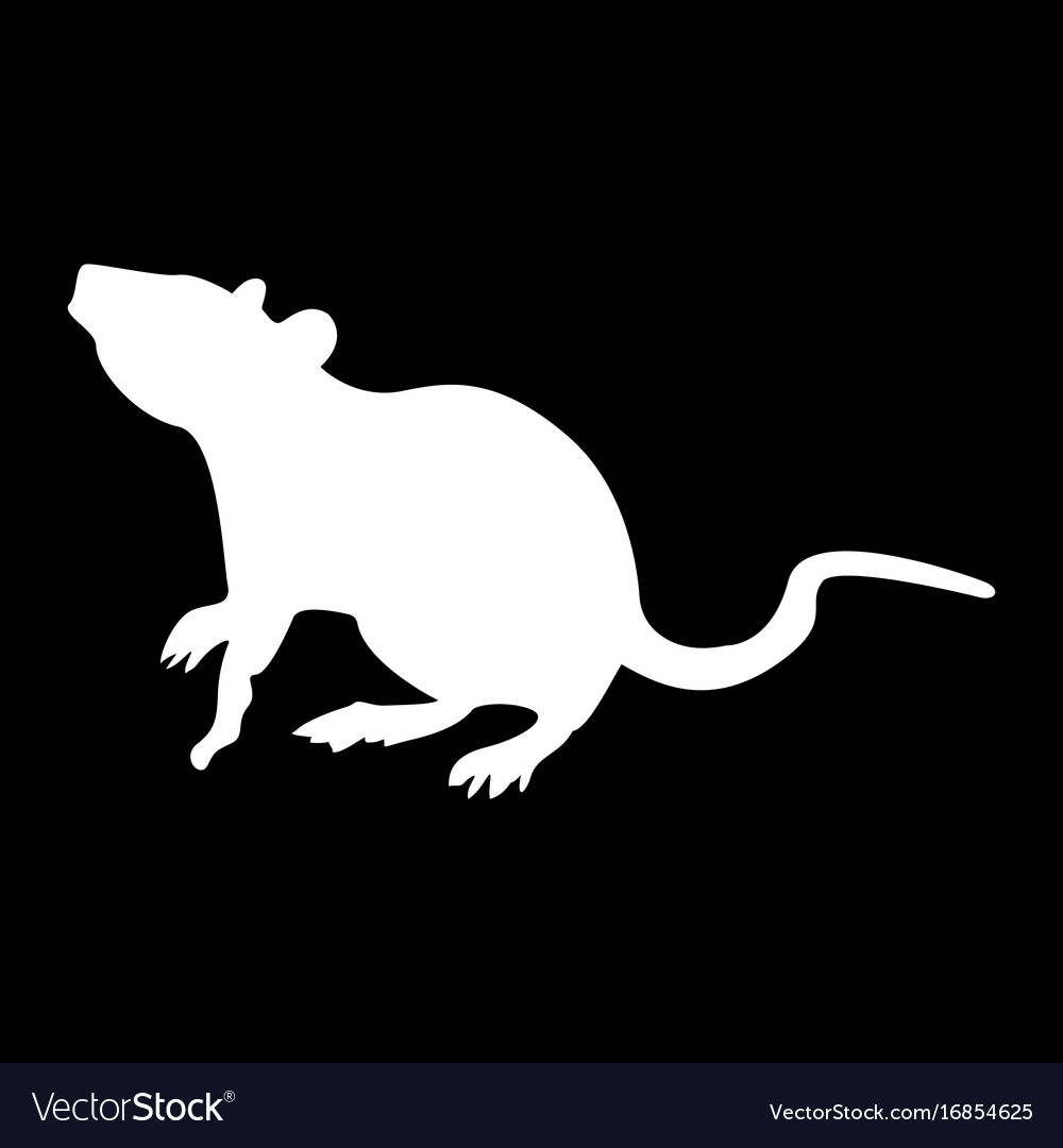 Rat white color icon Royalty Free Vector Image