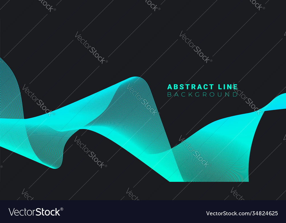 Trendy wave lines dynamic colorful flowing Vector Image