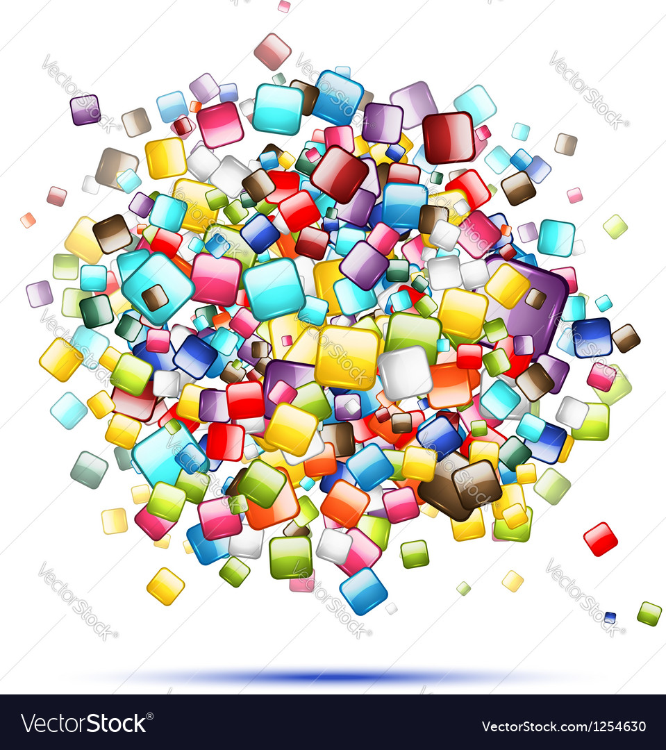 Abstract web buttons background for your design Vector Image