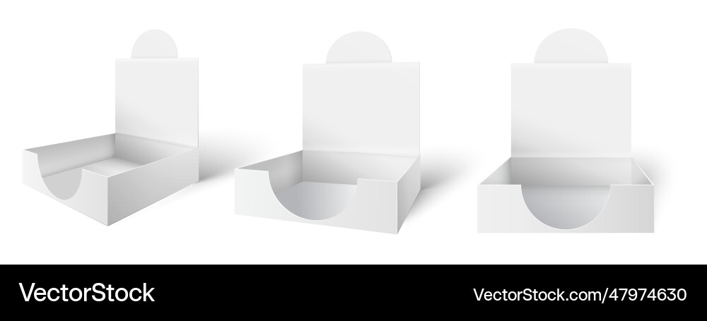 Cardboard counter displays box countertops Vector Image