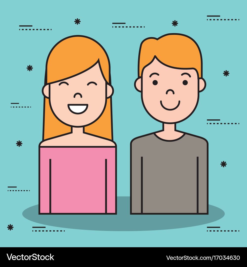 Cartoon young people icon Royalty Free Vector Image