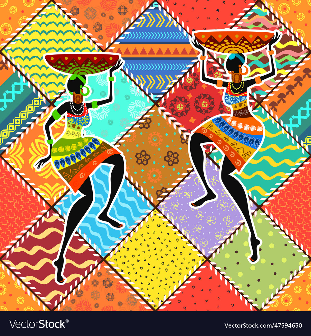 Colorful patchwork seamless pattern Royalty Free Vector