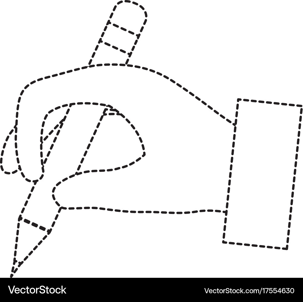 Hand human with pencil writing isolated icon Vector Image