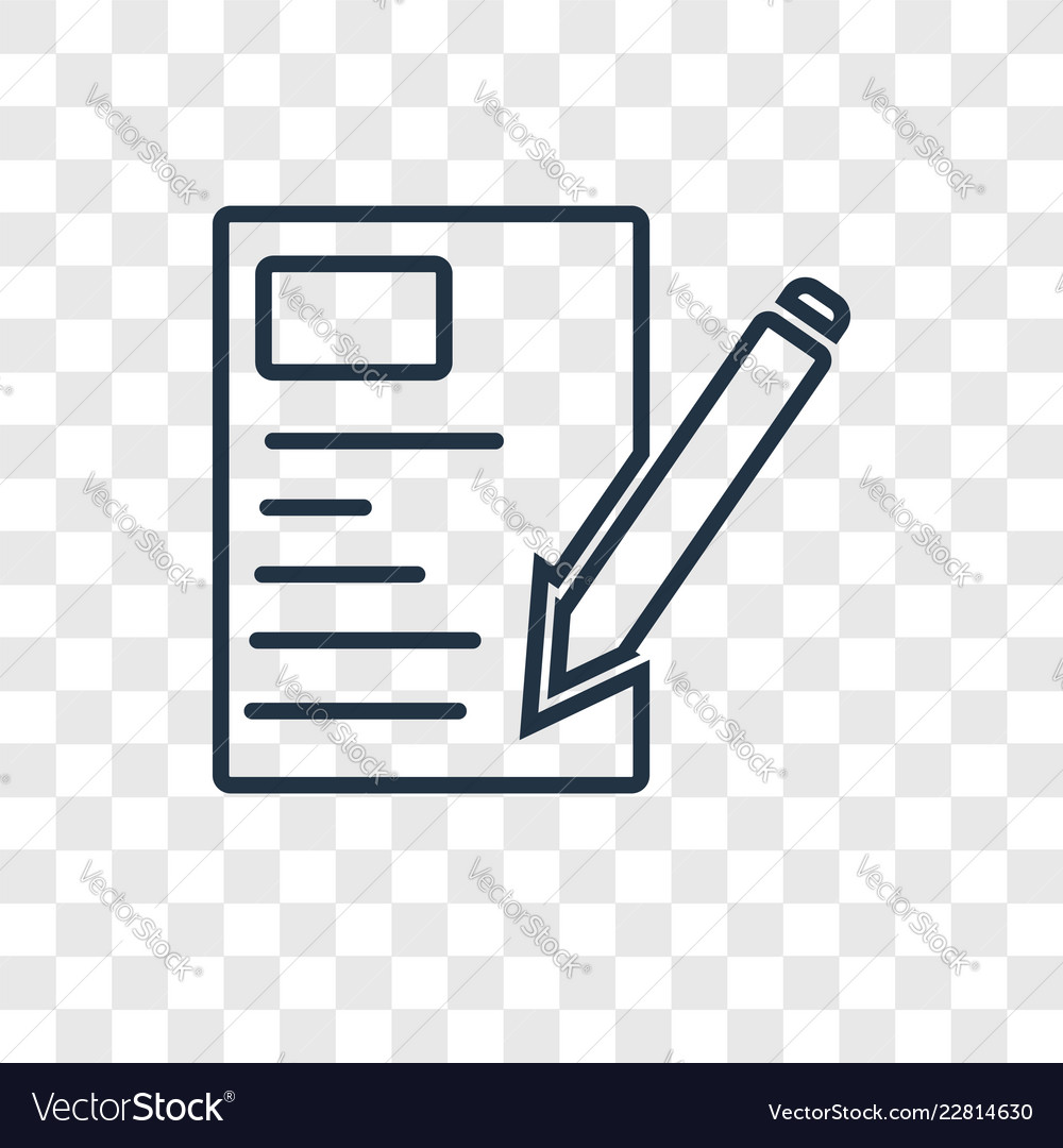 Letter concept linear icon isolated Royalty Free Vector