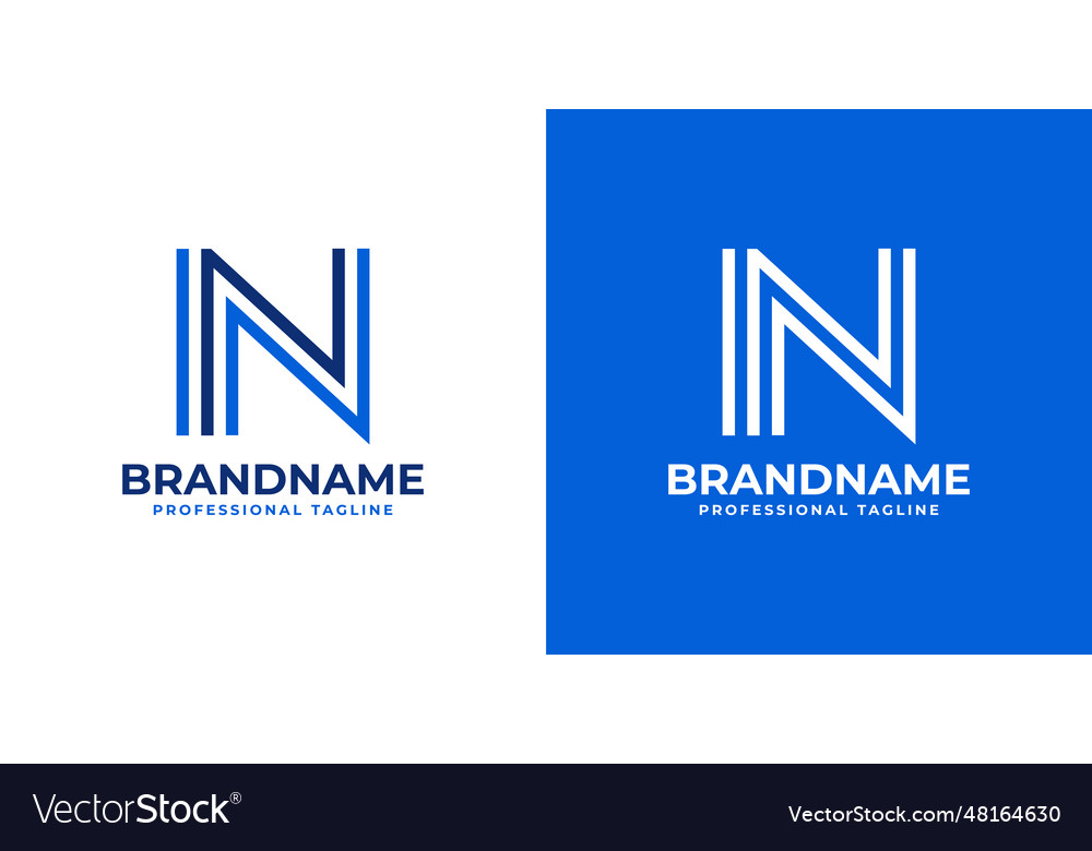 Letter in line monogram logo suitable for Vector Image