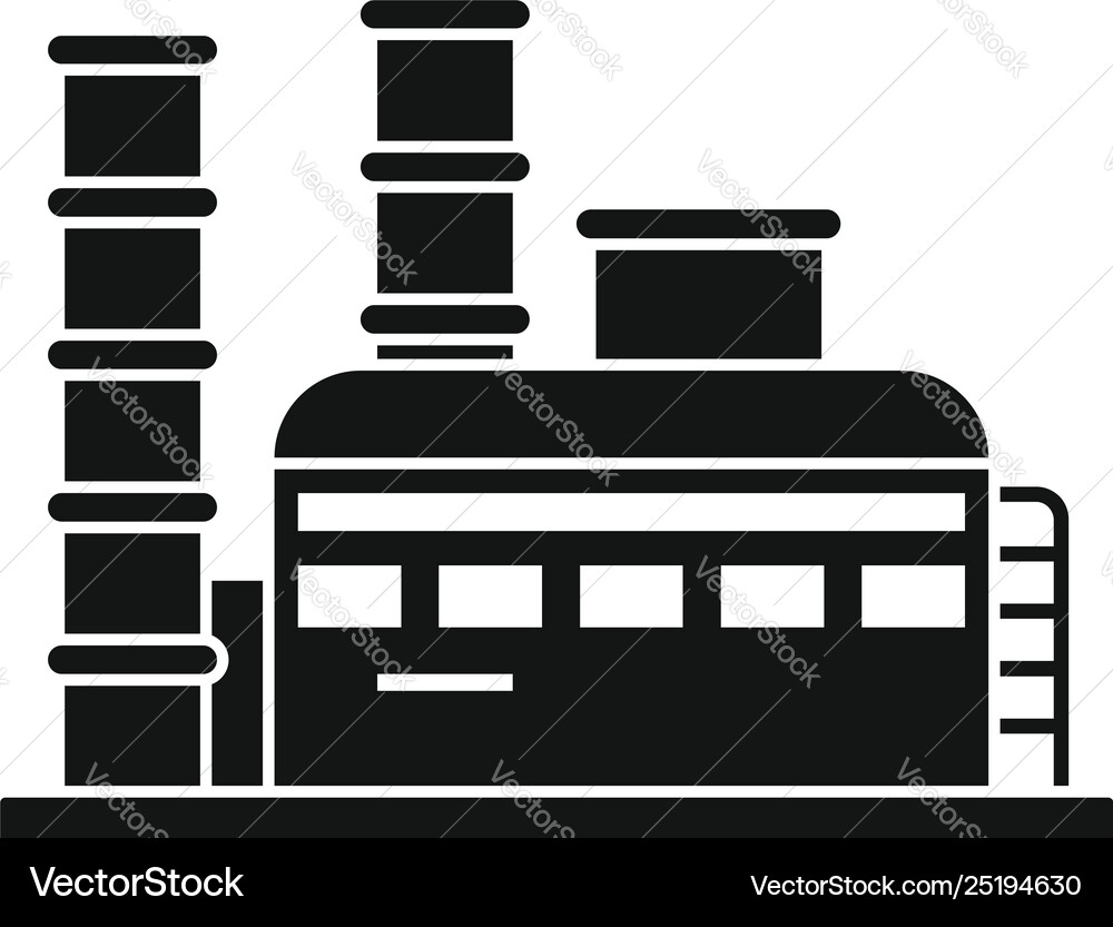 Petroleum factory icon simple style Royalty Free Vector