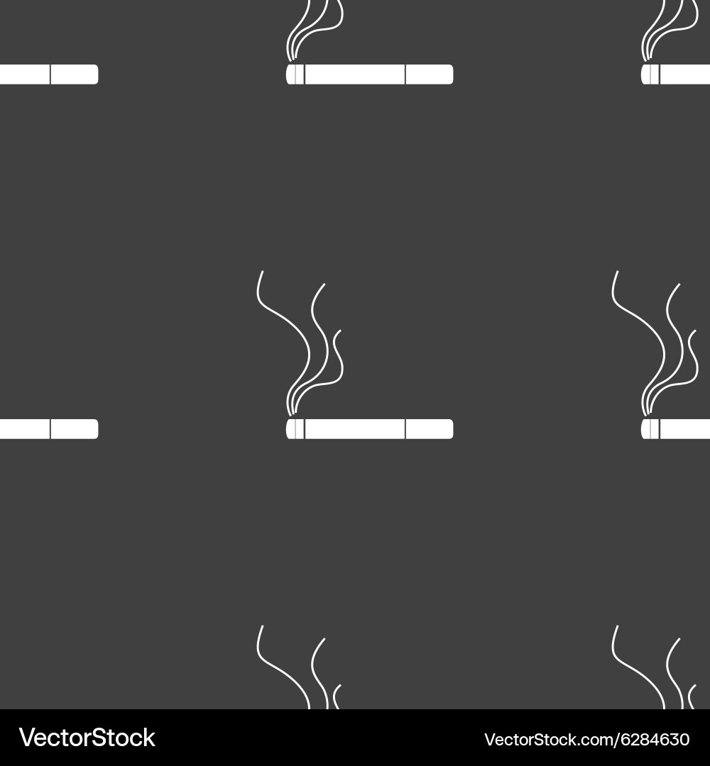 Smoking sign icon cigarette symbol seamless Vector Image