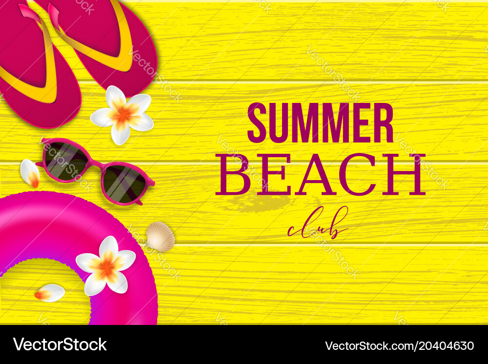 Summer tropical beach club background Royalty Free Vector