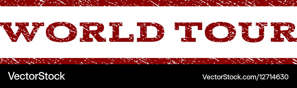 World tour watermark stamp Royalty Free Vector Image