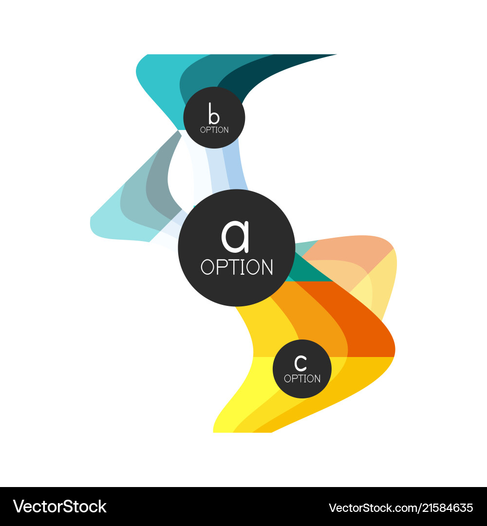 Abstract colorful geometric option infographics Vector Image