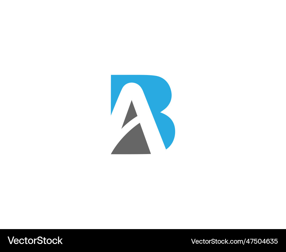 Alphabet ab and ba letter logo design Royalty Free Vector