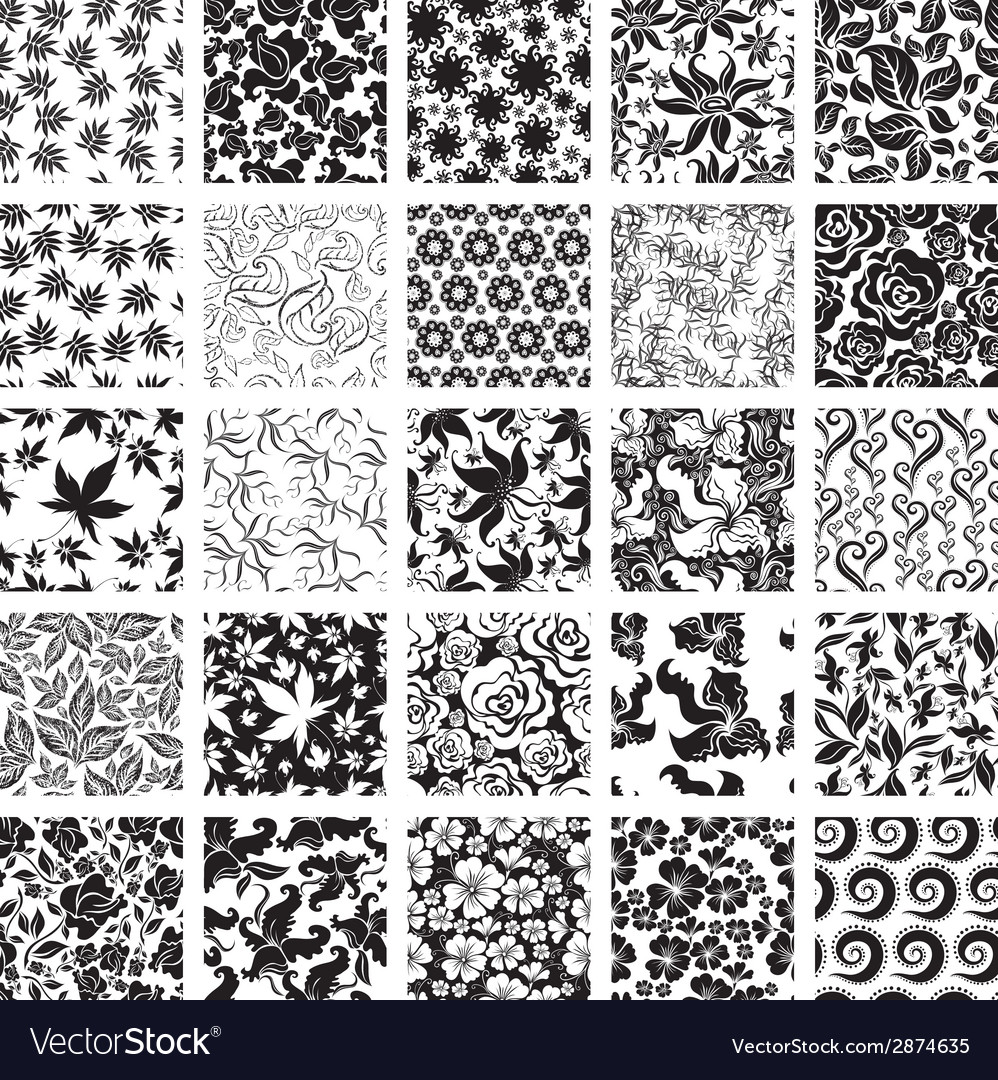 Big seamless set 1 Royalty Free Vector Image - VectorStock