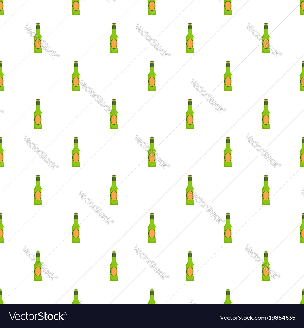 Bottle beer pattern seamless Royalty Free Vector Image
