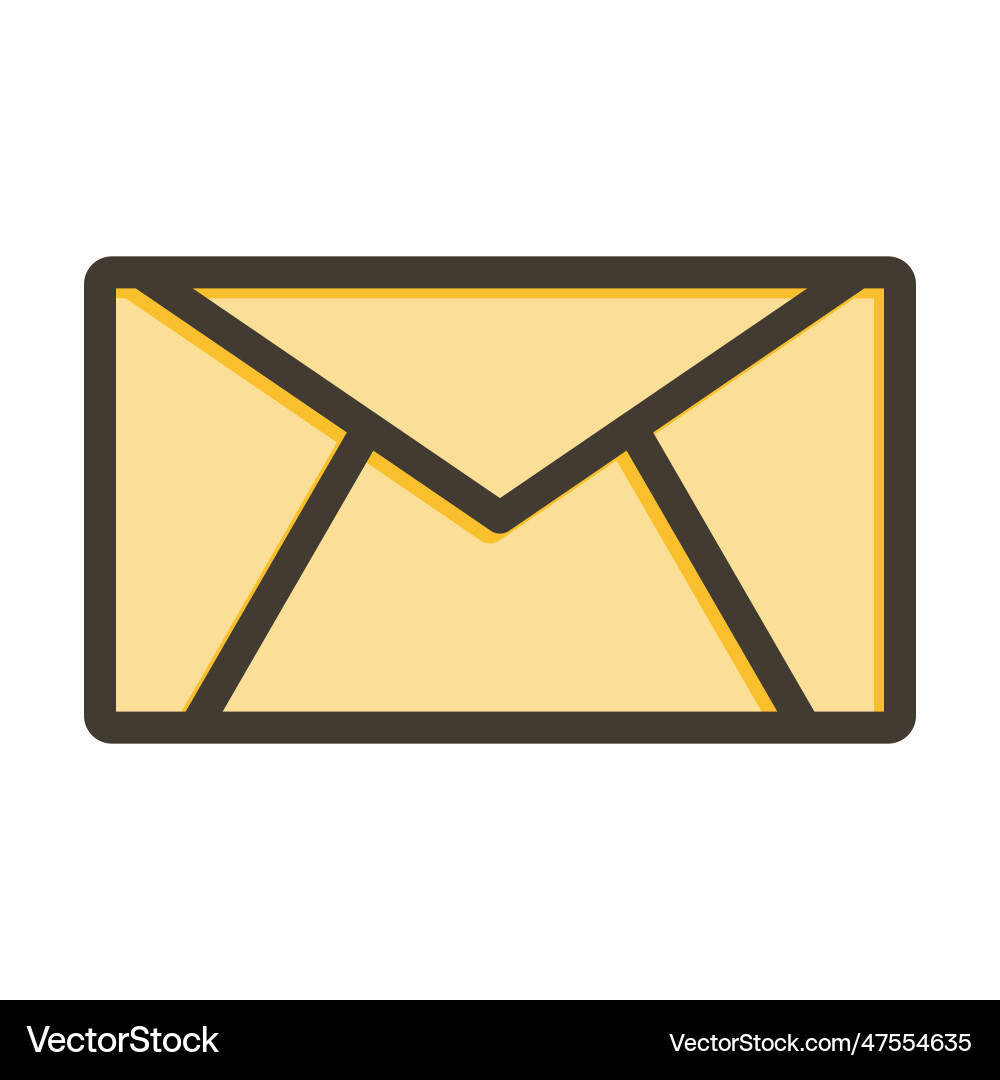 Email thick line filled colors for personal Vector Image