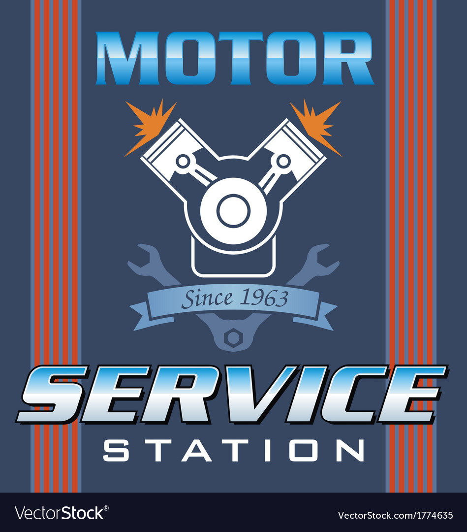 Engine service Royalty Free Vector Image - VectorStock